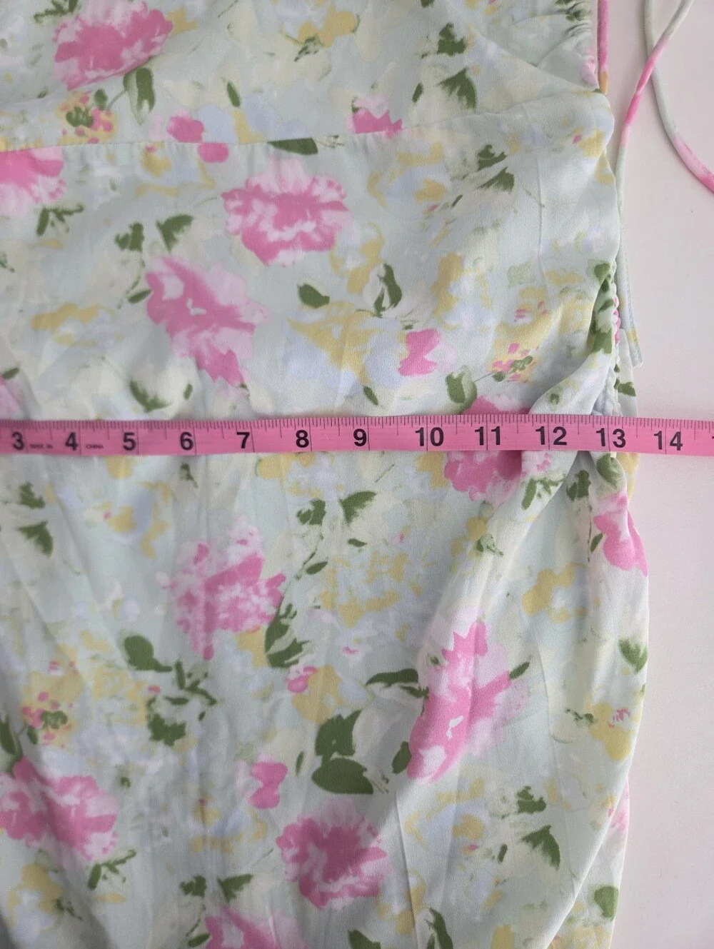 SNDYS. | Dresses | New Sndys Floral Ruched Tie Side Open Back Spaghetti ...
